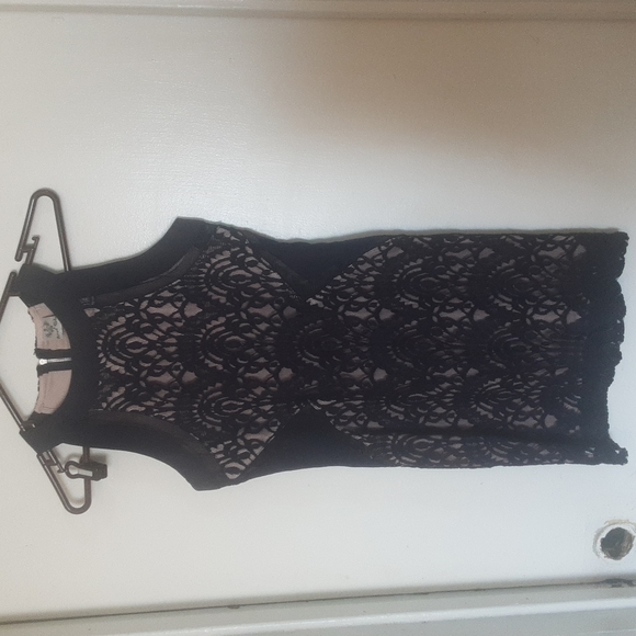Angel Biba | Dresses | Angel Biba Navy Blue Lace Mini Dress Sz 8 | Poshmark